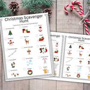 Christmas Scavenger Hunt Printable for Kids | Xmas Scavenger Hunt ...