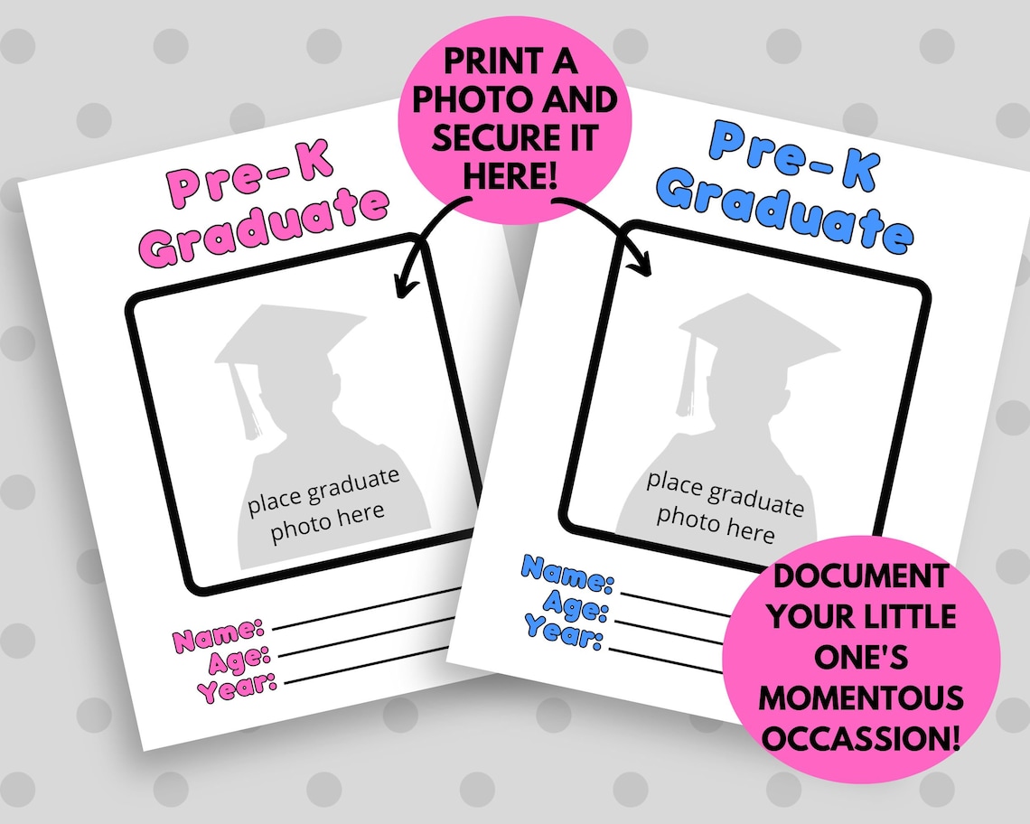 Pre-k Graduate Book Printable Printable Keepsake Pages Graduation ...