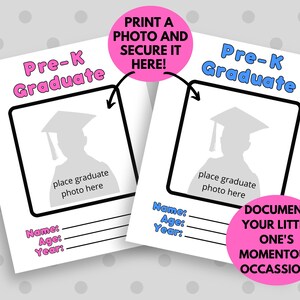 Pre-k Graduate Book Printable Printable Keepsake Pages Graduation ...