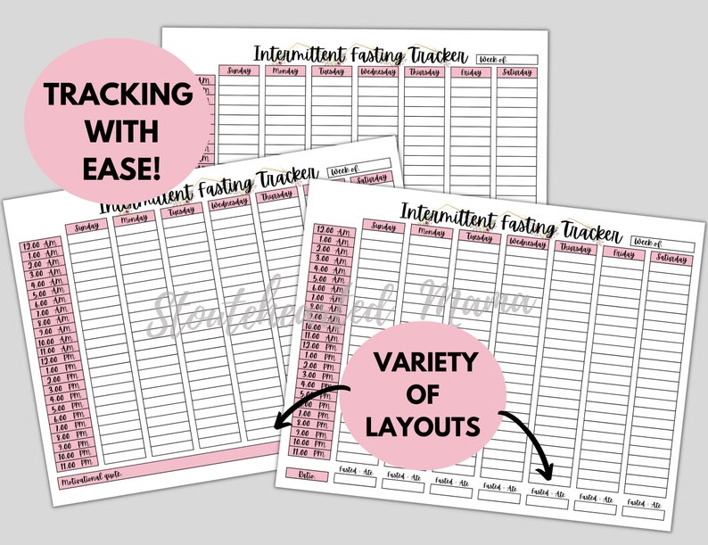 Intermittent Fasting Tracker Printable Intermittent Fasting - Etsy
