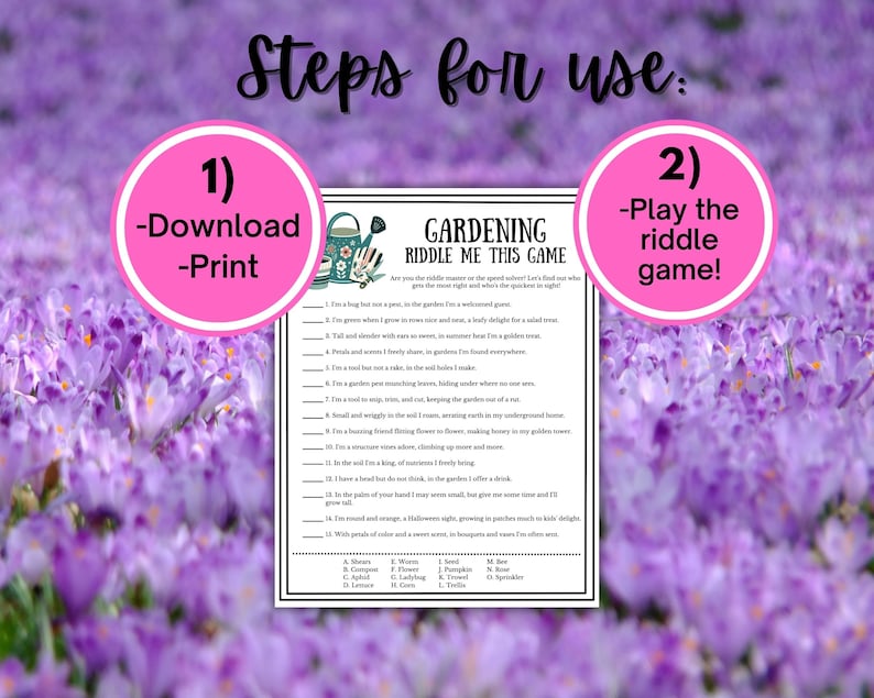 Gardening Riddle Me This Game | Gardening Trivia Game | Gardener ...
