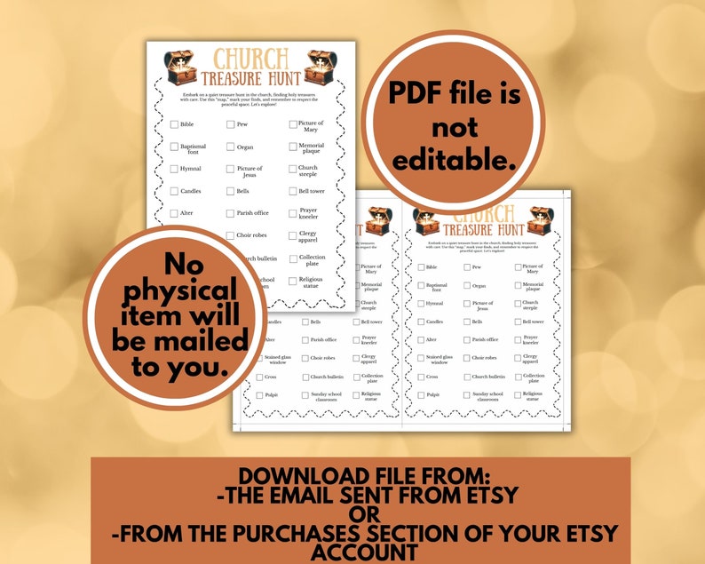 Church Treasure Hunt | Icebreaker Church Scavenger Hunt Game | Sunday ...