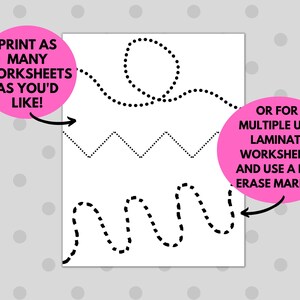 Line Tracing Worksheets Printable Line Drawing Practice - Etsy