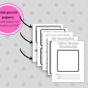 3rd Grade Graduate Book Printable | Keepsake Pages | Graduation ...