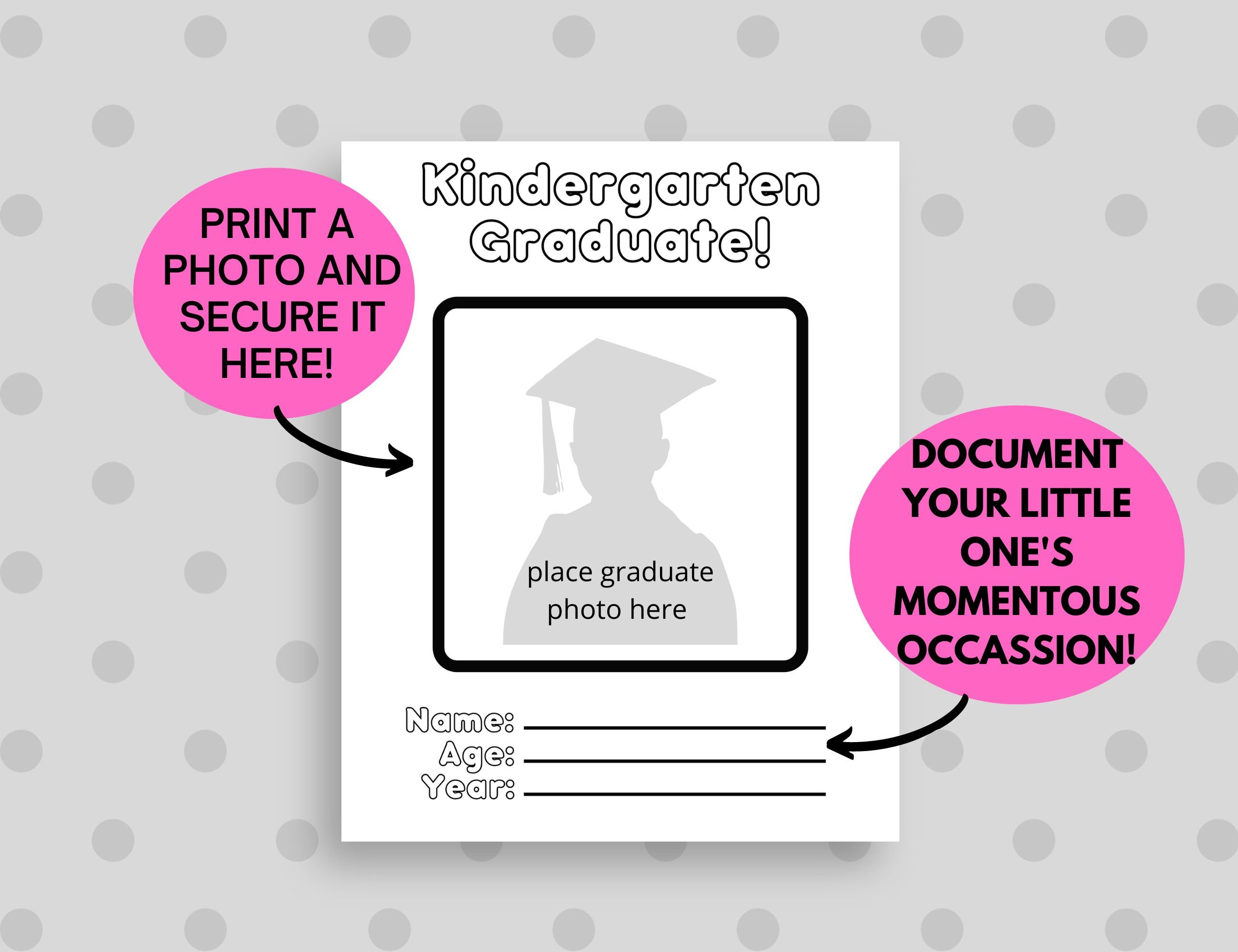 Kindergarten Graduate Book Printable Keepsake Pages - Etsy