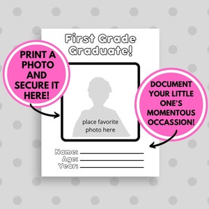 1st-5th Grade Graduate Books Printable | Printable Keepsake Pages ...