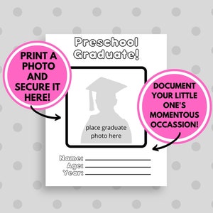 Preschool to Reception Graduate Book Printable | Preschool Graduate ...