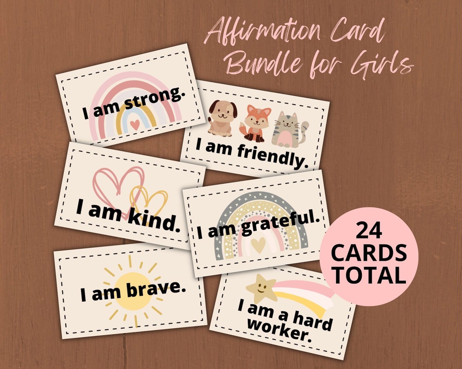 I Am Affirmations Lunch Box Notes for Girls | Woodland Affirmation ...