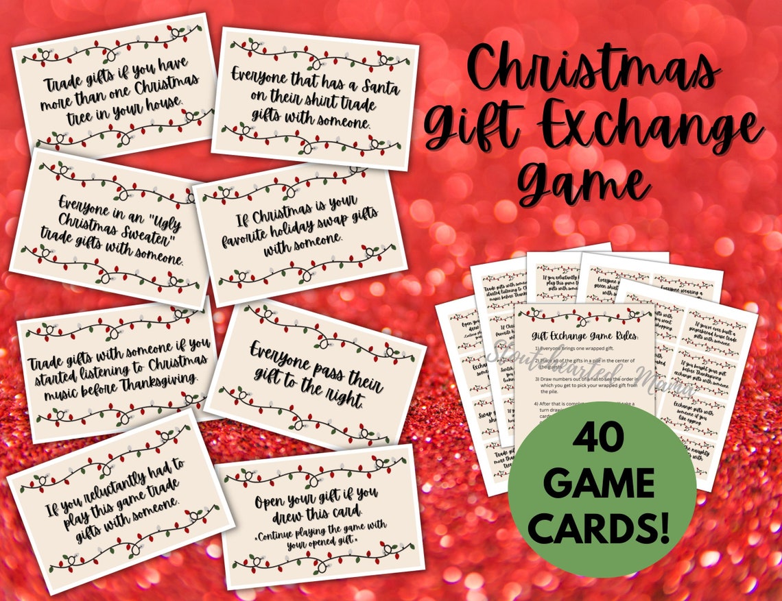 Gift Exchange Game White Elephant Game Gift Exchange Games - Etsy