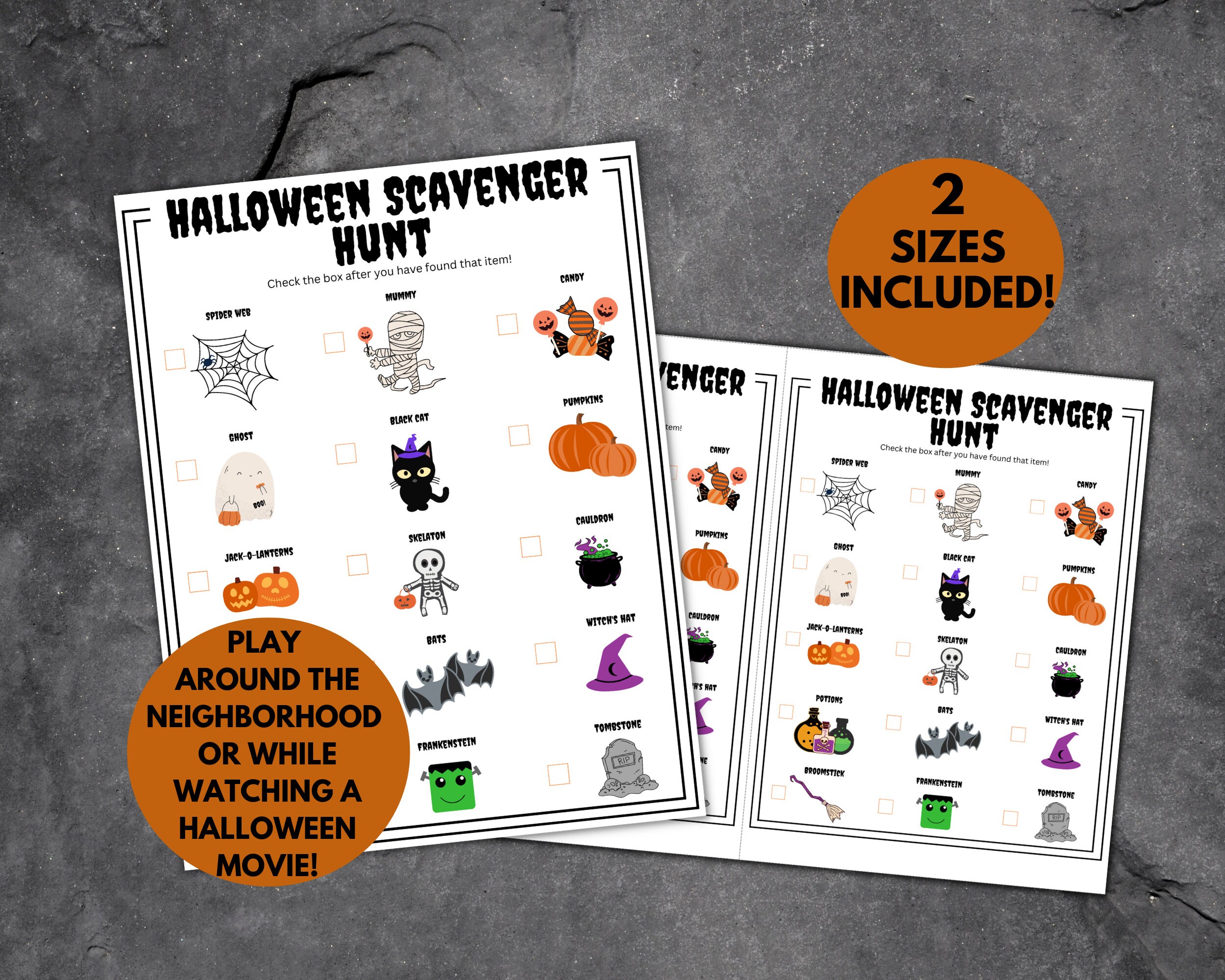 Halloween Outdoor Scavenger Hunt | Halloween Games for Kids 1st Grade ...