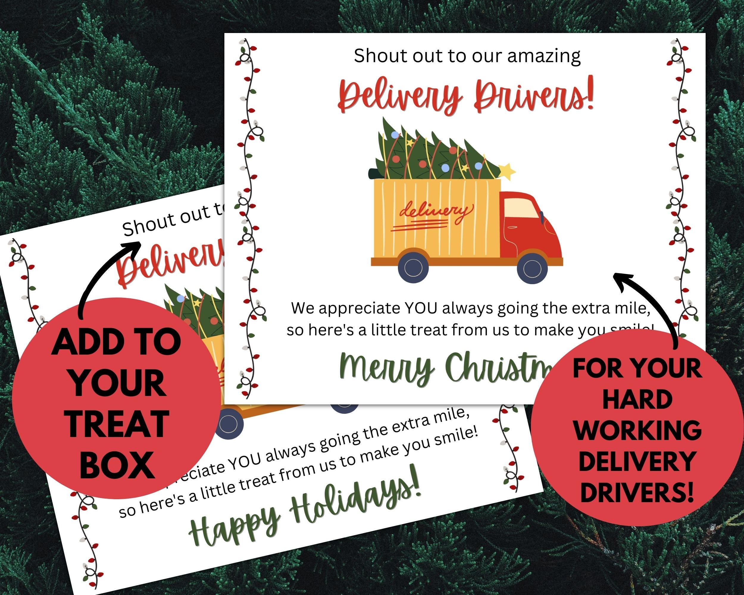 Delivery Driver Snack Sign Printable Delivery Driver Thank You Treat ...
