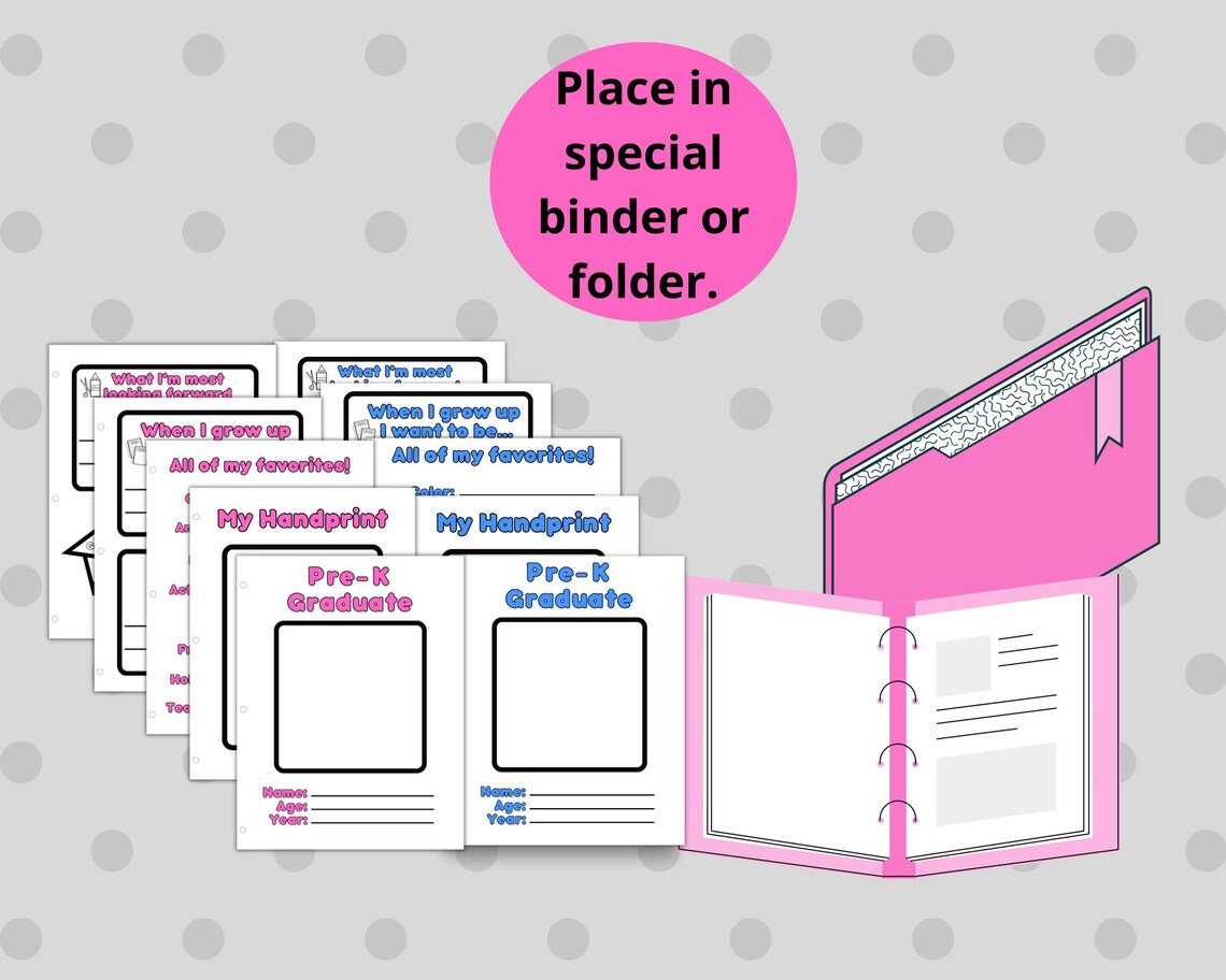 Pre-k Graduate Book Printable Printable Keepsake Pages Graduation ...