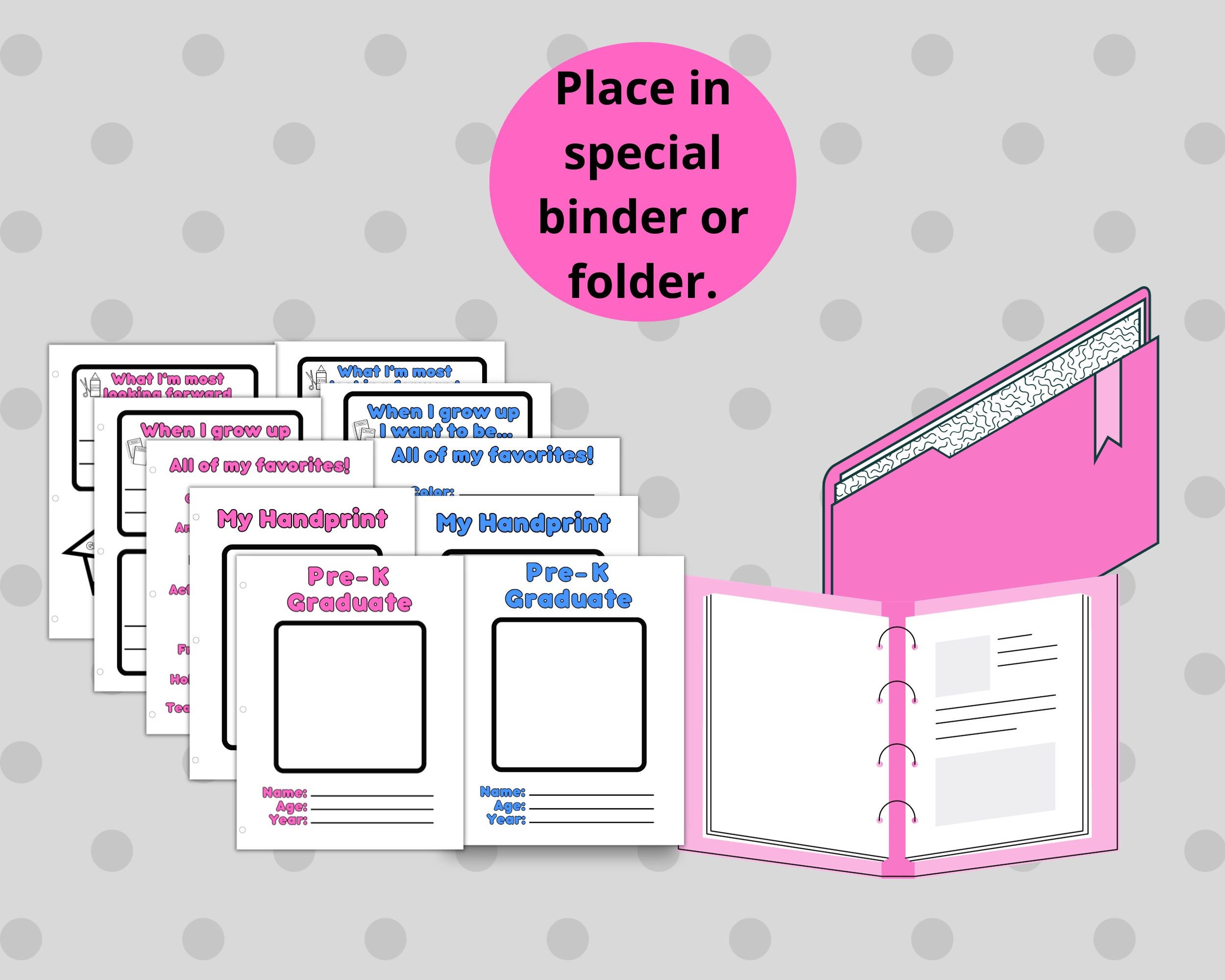 Pre-k Graduate Book Printable Printable Keepsake Pages Graduation ...