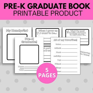 Pre-k Graduate Book Printable Printable Keepsake Pages Graduation ...