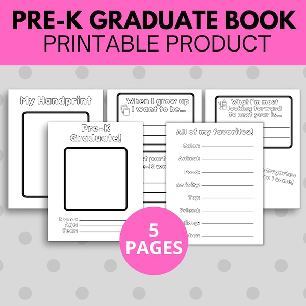Pre K Graduation Cards Printable - Etsy