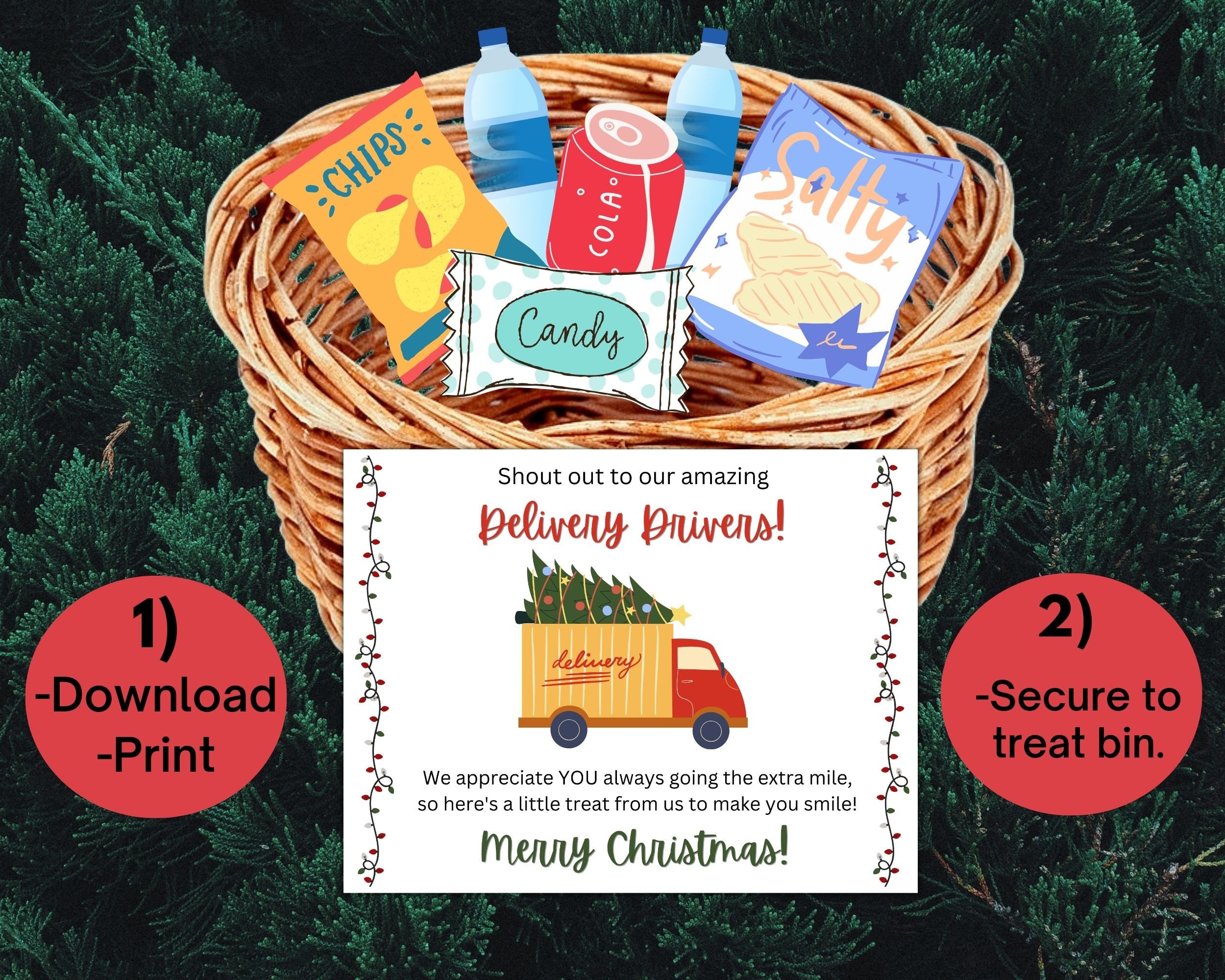 Delivery Driver Snack Sign Printable Delivery Driver Thank You Treat ...