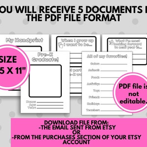 Pre-k Graduate Book Printable | Printable Keepsake Pages | Graduation ...