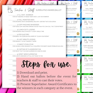 Funny Teacher Award, School Staff Awards, Teacher Superlatives ...