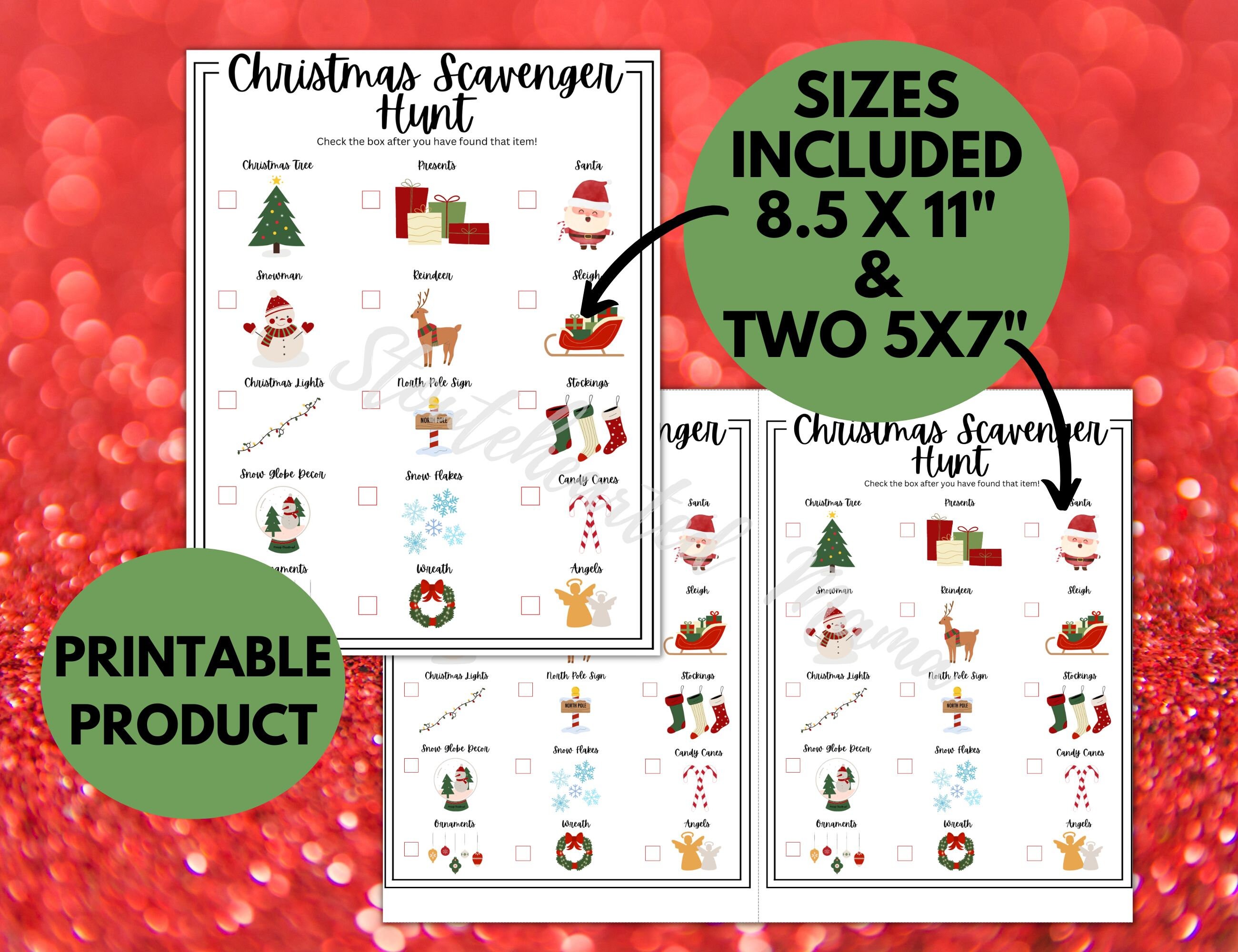 Christmas Scavenger Hunt Printable for Kids Family Reunion - Etsy