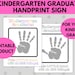 Kindergarten Graduate Handprint Sign Printable Keepsake - Etsy