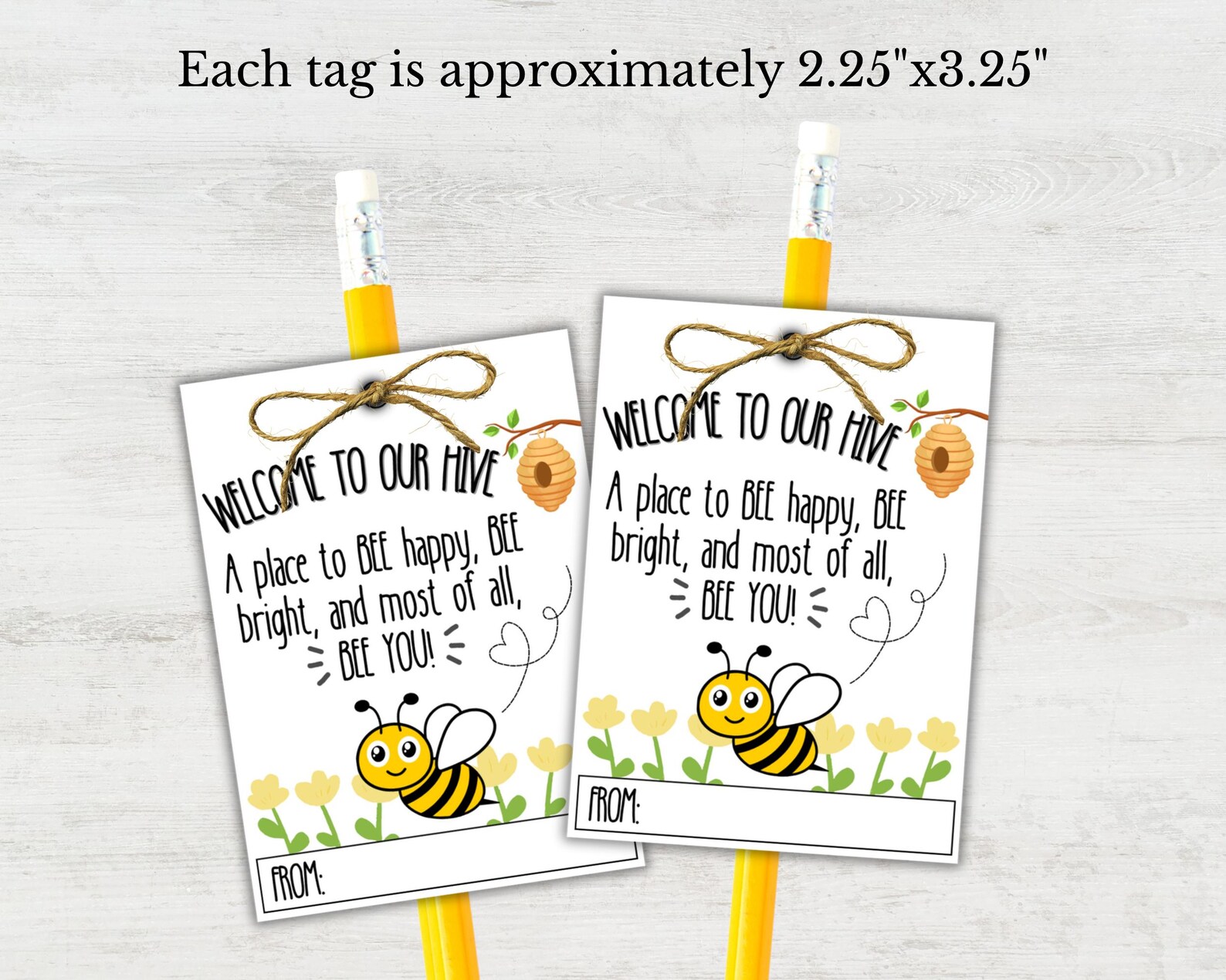 Bee Theme Back to School Tags, Meet the Teacher Tag, Meet the Teacher ...