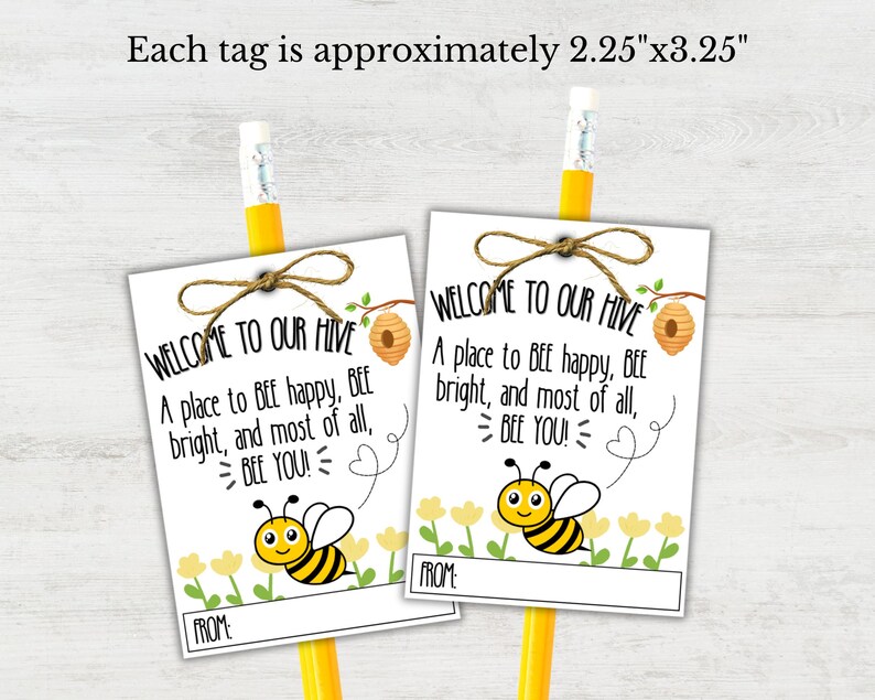 Bee Theme Back to School Tags, Meet the Teacher Tag, Meet the Teacher ...