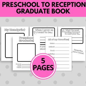 Preschool to Reception Graduate Book Printable | Preschool Graduate ...