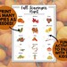 Fall Scavenger Hunt Printable for Kids Outdoor Fall Nature Walk ...