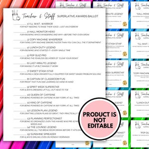 Funny Teacher Award, School Staff Awards, Teacher Superlatives ...