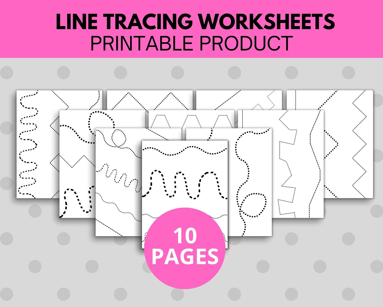 Line Tracing Worksheets Printable | Line Drawing Practice Printable ...
