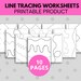 Line Tracing Worksheets Printable | Line Drawing Practice Printable ...