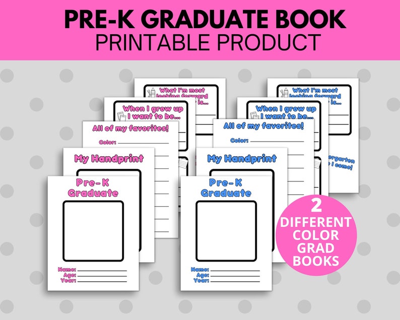Pre-k Graduate Book Printable Printable Keepsake Pages Graduation ...