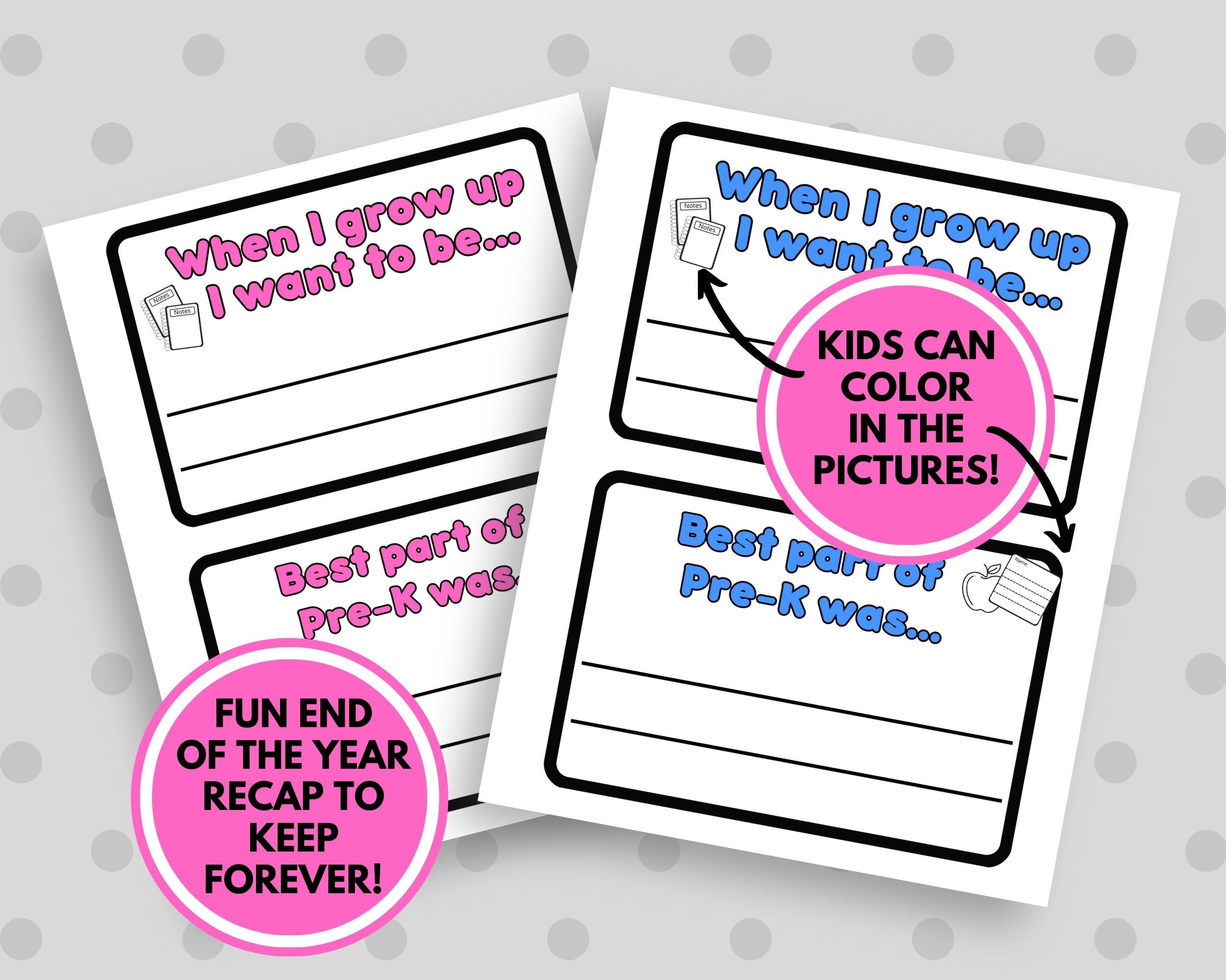 Pre-k Graduate Book Printable | Printable Keepsake Pages | Graduation ...