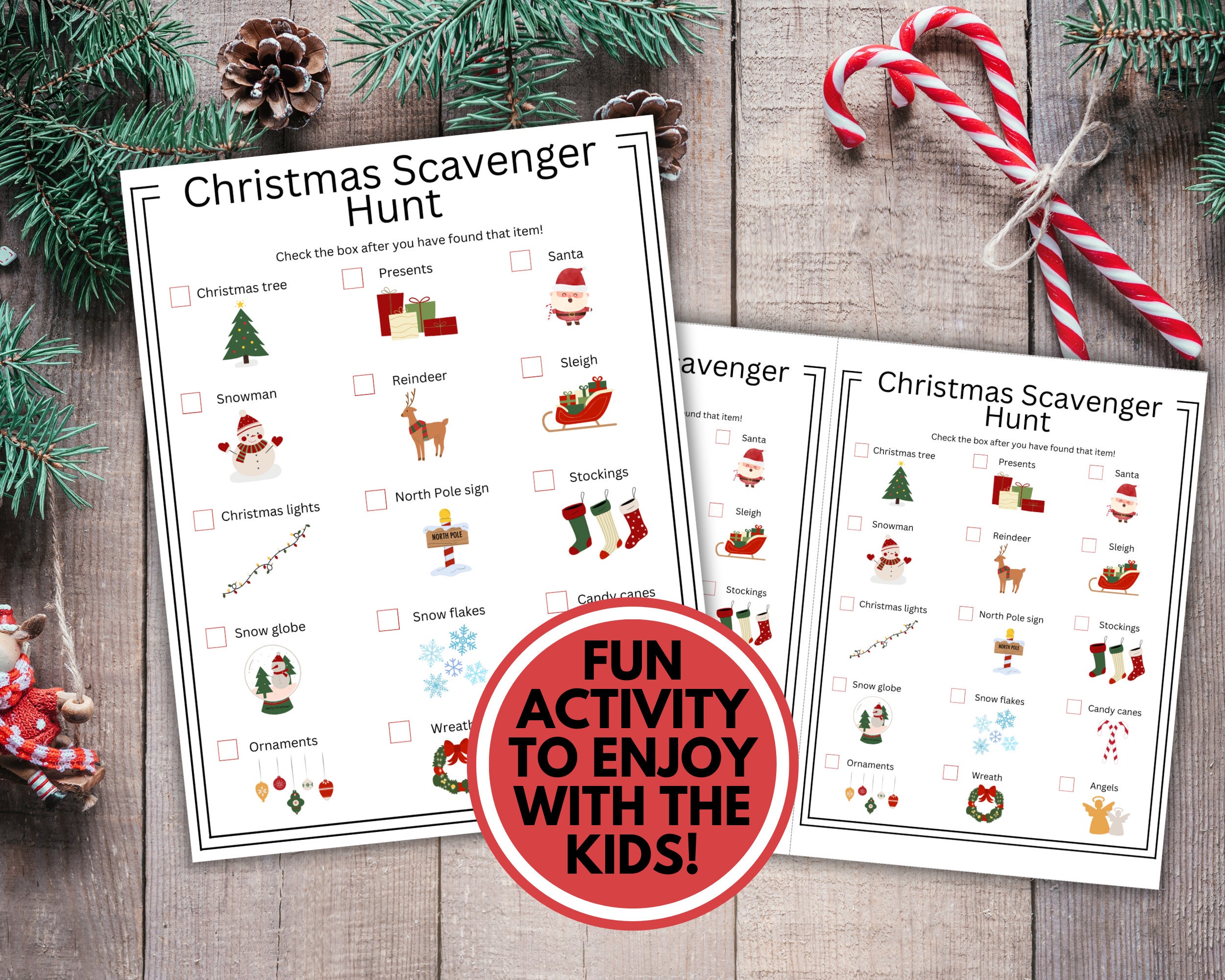 Christmas Scavenger Hunt Printable for Kids | Xmas Scavenger Hunt ...