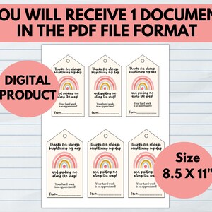 Teacher and School Staff Appreciation Gift Tags Printable | Thank You ...