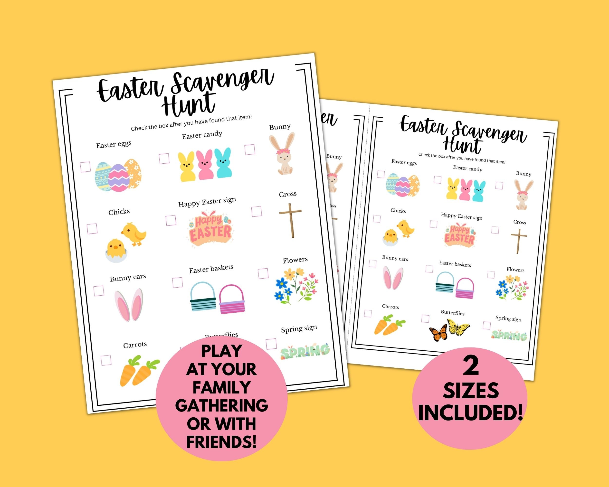 Outdoor Easter Scavenger Hunt for Kids Printable Easter Scavenger Hunt ...