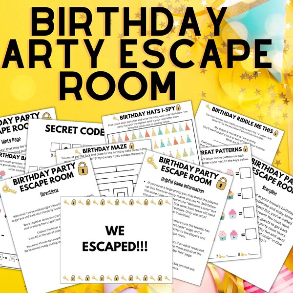 Escape Room Printable - Etsy