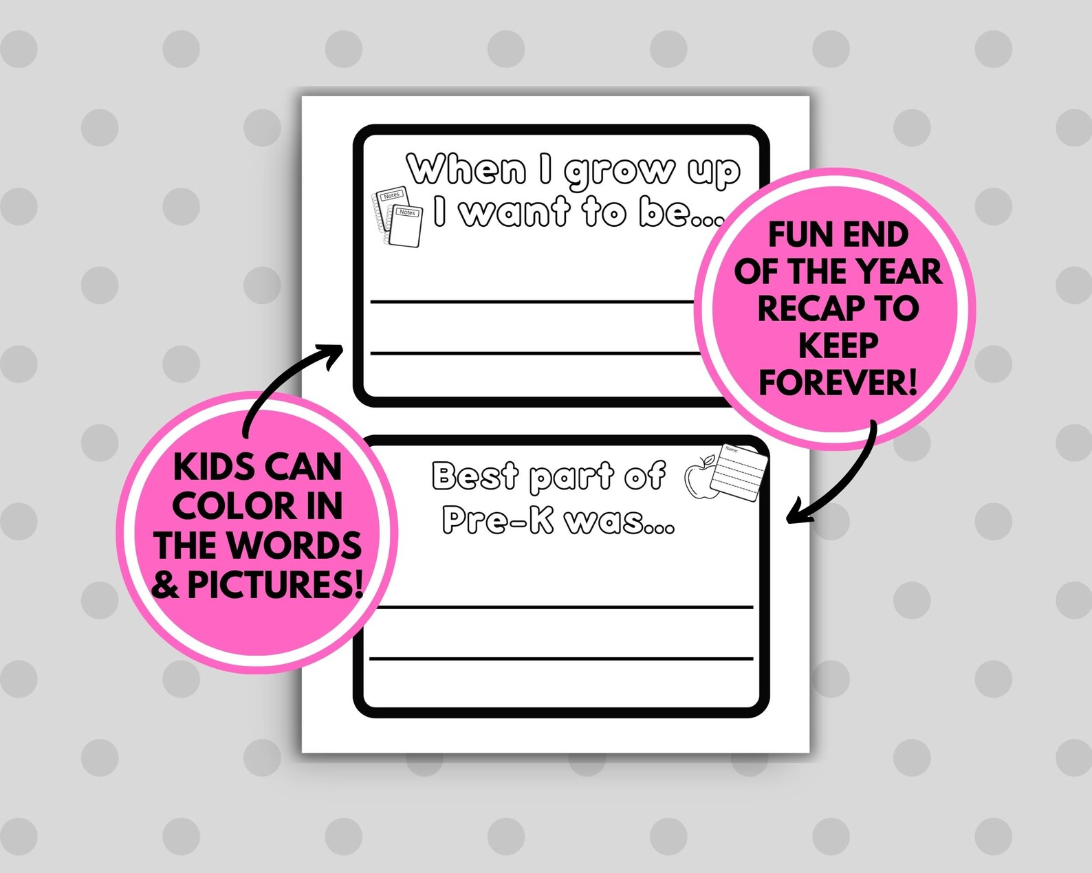 Pre-k Graduate Book Printable | Printable Keepsake Pages | Graduation ...