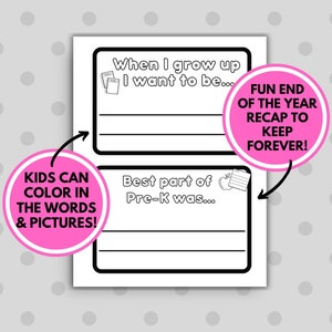 Pre-k Graduate Book Printable | Printable Keepsake Pages | Graduation ...