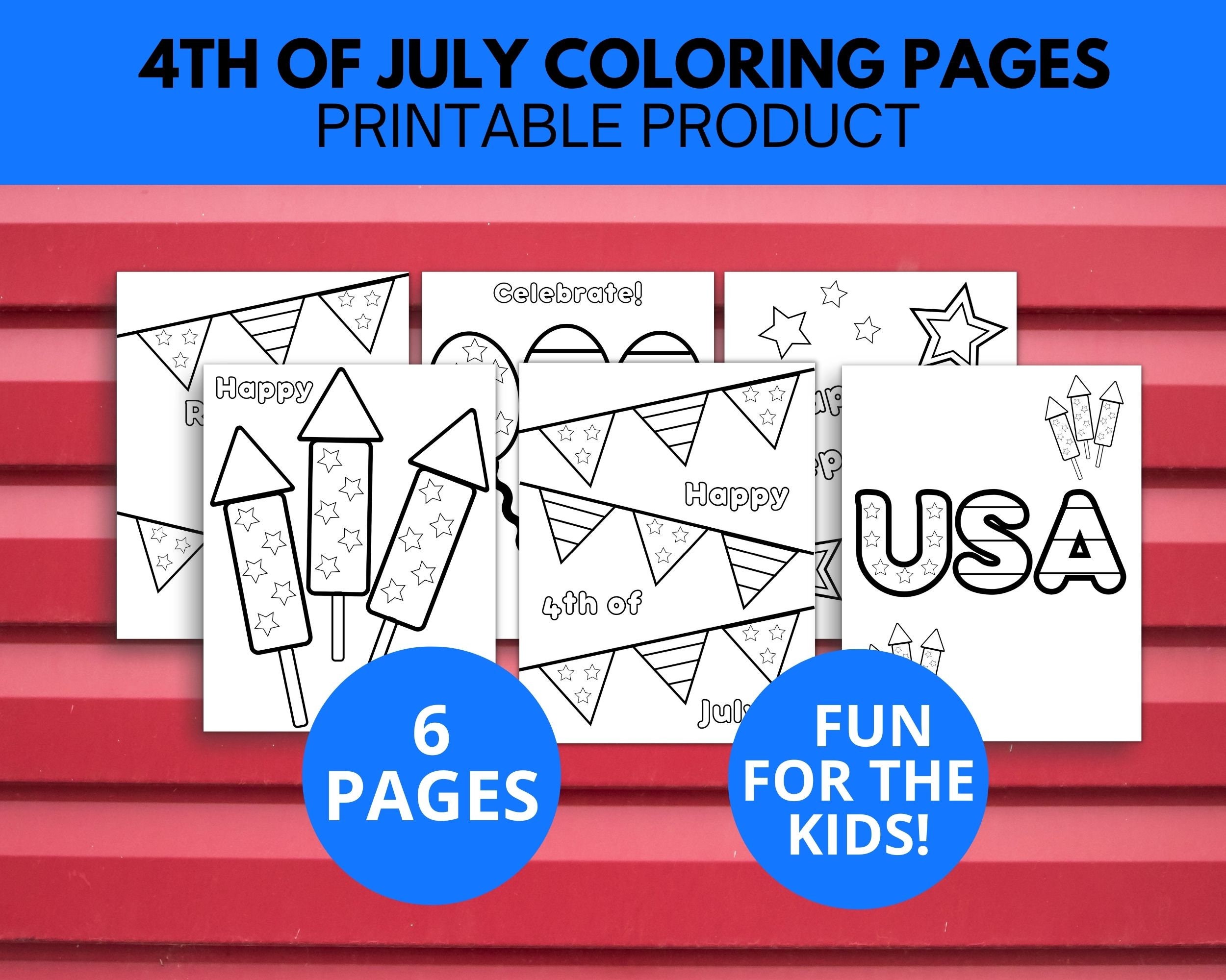 4th of July Coloring Pages Printable | Independence Day Coloring Sheets ...