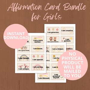 I Am Affirmations Lunch Box Notes for Girls | Woodland Affirmation ...