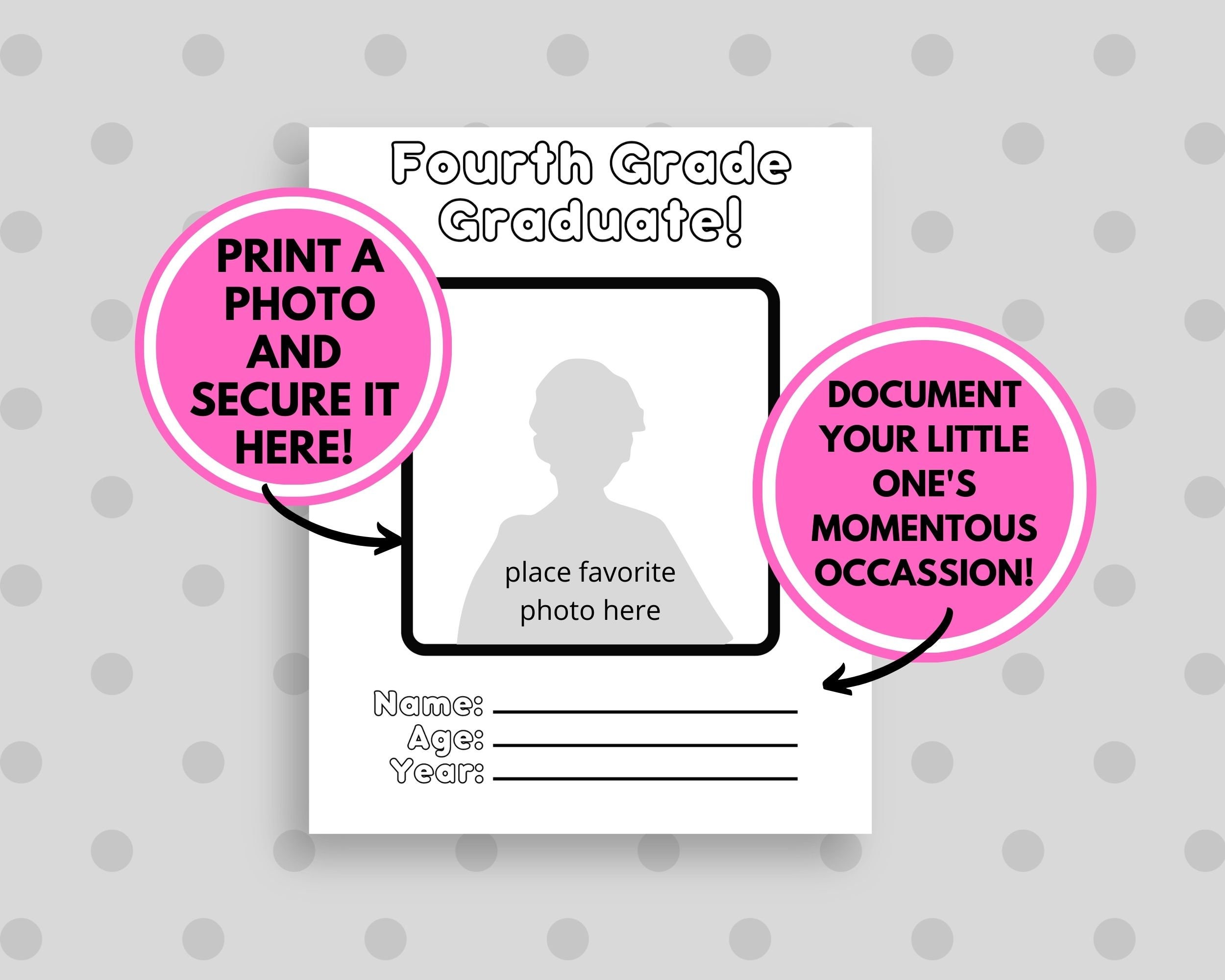 4th Grade Graduate Book Printable | Keepsake Pages | Graduation ...
