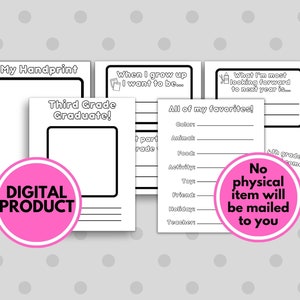 3rd Grade Graduate Book Printable | Keepsake Pages | Graduation ...