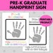 Pre-k Graduate Handprint Sign Printable | Keepsake Printable - Etsy