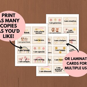 I Am Affirmations Lunch Box Notes for Girls | Woodland Affirmation ...