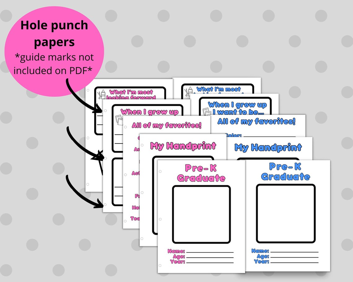 Pre-k Graduate Book Printable Printable Keepsake Pages Graduation ...