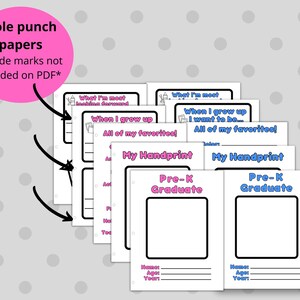 Pre-k Graduate Book Printable Printable Keepsake Pages Graduation ...