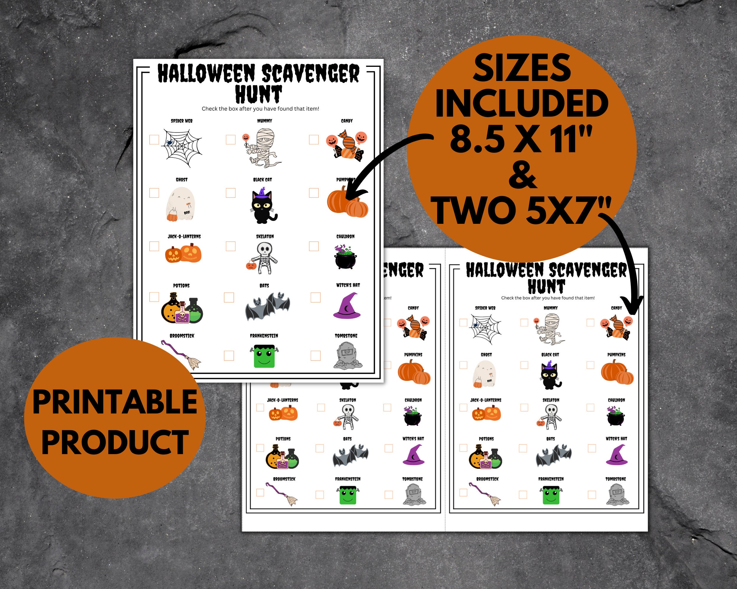 Halloween Outdoor Scavenger Hunt | Halloween Games for Kids 1st Grade ...