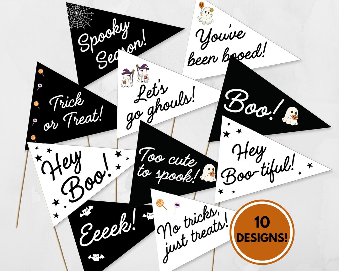 Halloween Flag, Boo Basket Stuffers, Boo Basket Filler, Halloween ...