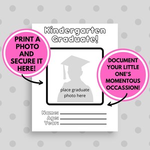 Kindergarten Graduate Book Printable | Keepsake Pages | Graduation ...